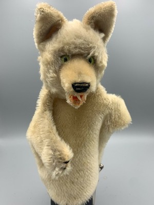VINTAGE STEIFF WOLF Hand Puppet 9" tall real teeth! $106.87 - PicClick AU